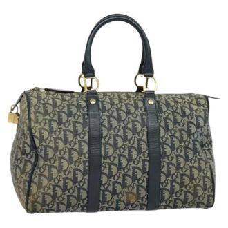Dior Pre-owned Trotter Canvas Boston Bag - - Pre-owned - Damen - Blau - ONE SIZE