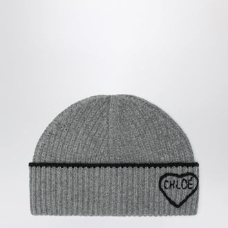 Chlo&eacute; Encoeur graue Woll- und Kaschmirm&uuml;tze