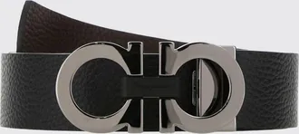 Ferragamo Ceinture ajustable en cuir grain&eacute; avec boucle Gancini