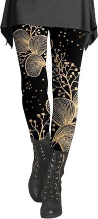 Generic Legging De Sport Femme Push Up - Vintage Tummy Control Pantalons De Yoga Grande Taille dHiver Collant Mode Chaud Long Imprimé avec Motif Thermiques