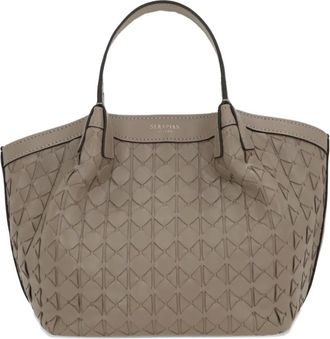 Serapian mini Secret woven tote bag - Nude