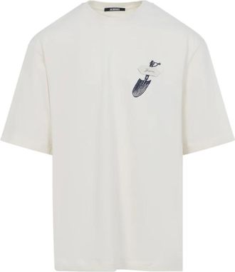 Jacquemus Homme, Tops, Blanc, Taille: M LE Tshirt Pelle