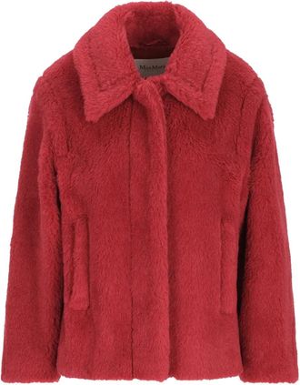 Max Mara Mxmtritone collarless jacket - Rot