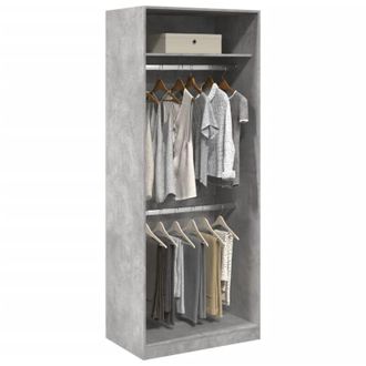 vidaXL Vidaxl - Kleiderschrank Betongrau 80x50x200 cm Holzwerkstoff