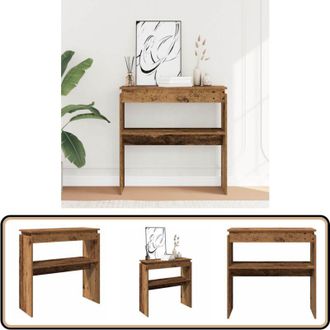 vidaXL Konsolentisch Altholz-Optik 80x30x80 cm Holzwerkstoff - Vidaxl