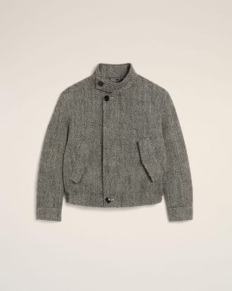 Ami Ami Paris - Blouson Harrington noir rembourr&eacute; en laine Noir - Taille : XXS - Unisex