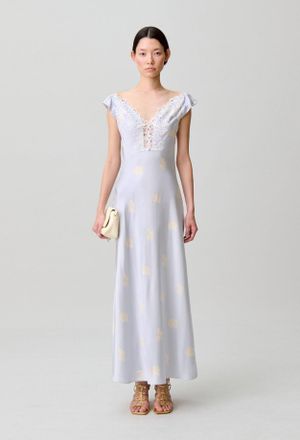 Claudie Pierlot Satinkleid mit Blumen