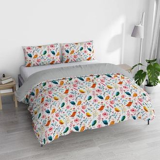 Italian Bed Linen Watercolor Bettbezug Set, 100% Baumwolle, Doppelte, WT-09