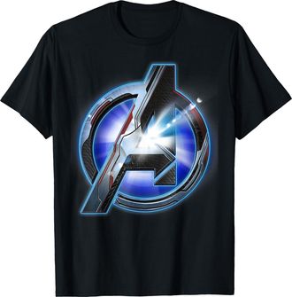 MARVEL Avengers Endgame Avenger Tech Logo Shine T-Shirt