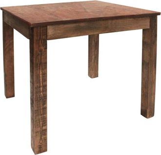 vidaXL Vidaxl - Table de salle &agrave; manger en bois de r&eacute;cup&eacute;ration massif 82x80x76 cm - Style vintage - Assemblage facile - Unique et authentique
