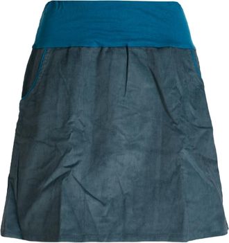 vishes Damen-Cordrock mit breitem Bund & Taschen in T&uuml;rkis | Gr&ouml;&szlig;e XS (34-36) | Handgefertigt aus 100% Baumwolle | F&uuml;r warme & kalte Monate | Nachhaltige Alt