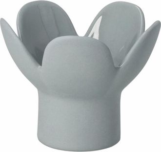 R&auml;der Teelichthalter Blume grau