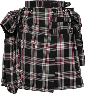 Comme Des Gar&ccedil;ons Karierter A-Linien-Rock - Schwarz