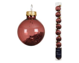Kaemingk Weihnachtskugeln Glas mit Sternen gef&uuml;llt 3cm 9er Set - kleine Christbaumkugeln Weihnachtsbaumkugeln f&uuml;r Weihnachten - Christbaumschmuck & Weihnachtsb