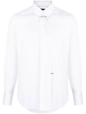 Dsquared2 chemise boutonnée à détail de logo - Blanc