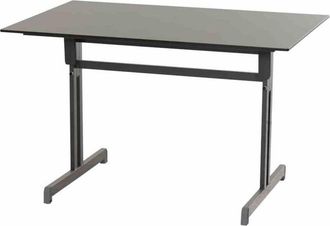 Alco Gastrotisch 120x80 cm, anthrazit/anthrazit Gestell aus Stahl in anthrazit, Tischplatte aus Compac Plus in anthrazit