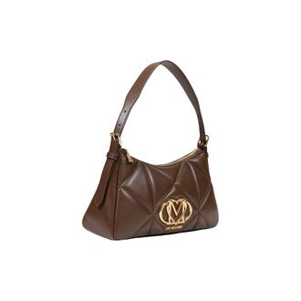 Love Moschino Womens Quilted Polyurethane Shoulder Bag Brown