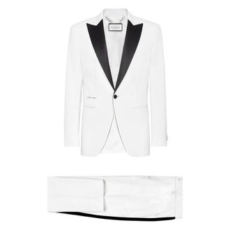 Philipp Plein Homme, Costumes, Blanc, Taille: L Light Wool Blazer