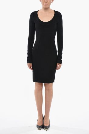 Dsquared2 Long-Sleeve Virgin Wool-Blend Mini Dress Dsquared2