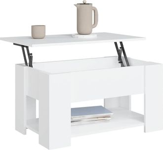 Generic Couchtisch, Liftplatte aus Holzwerkstoff mit Unterer Offener Ablage, Moderner, Minimalistischer Wohnzimmer-Mitteltisch f&uuml;r Heimdekoration und den (79 
