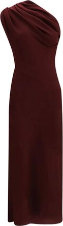 Khaite robe drapée à une épaule - Rouge