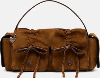 Acne Studios Schultertasche aus Veloursleder