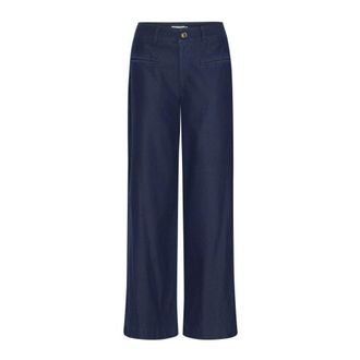 Ichi Dunkelblaue Denim Hose mit Hoher Taille - - Jeans - Damen - Blau - 3XL
