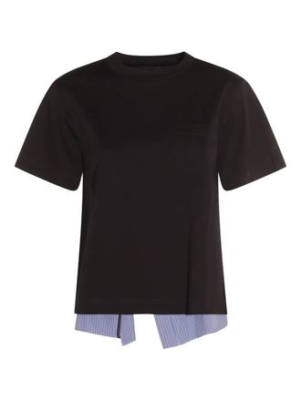 sacai t-shirt à design superposé - Bleu