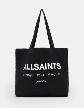 AllSaints Underground - Unisex-Tragetasche in Schwarz-Bunt