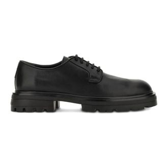 Hogan Homme, Chaussures, Noir, Taille: 41 EU Chaussures &agrave; Lacets en Cuir avec Semelle &Eacute;paisse