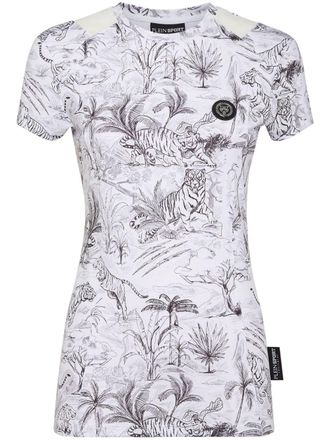 Plein Sport t-shirt à imprimé graphique - Blanc