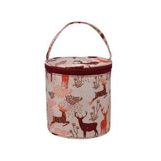 Generic Kleine Garntasche mit L&ouml;chern, tragbare Strickwolle-Aufbewahrungstasche, H&auml;kelgarn-N&auml;hzubeh&ouml;r, perfekt for Reisen, Anf&auml;nger(Brown)