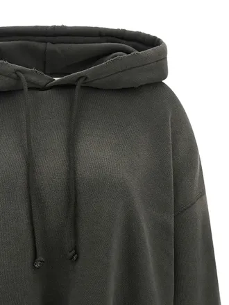 Golden Goose Delav&eacute; Cotton with Star Print Hoodie - Gray
