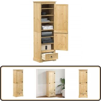 vidaXL Garde-robe Corona 55x38x170 cm bois de pin massif - Meuble De Rangement - Armoire - Placard - Dressing - Bois De Pin