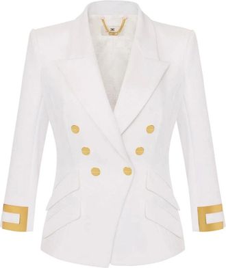 Elisabetta Franchi Damen, Jacken, Beige, XSGr&ouml;&szlig;e