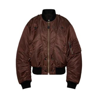 Maison Margiela Femme, Vestes, Brun, Taille: 34 FR Bomber Jacket