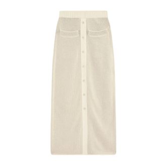 Joseph Gestreifter Strickrock Elfenbein/Quail - - Skirts - Damen - Beige - S