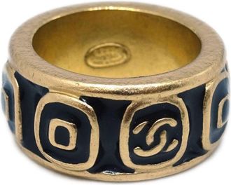 Chanel 2002 Ring mit Logo-Prägung - Gold