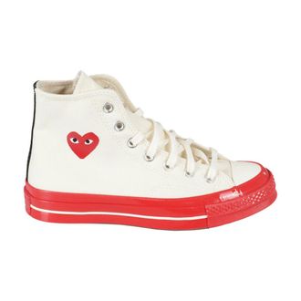 Comme Des Gar&ccedil;ons Homme, Chaussures, Blanc, Taille: 38 1/2 EU Red Sole High Top
