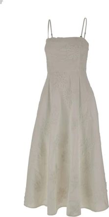 Rotate Rotate Birger Christensen, Femme, Robes, Blanc, Taille: 36 FR Midi Dress