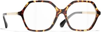 Chanel Square Eyeglasses - - Accessories - Damen - Braun - 54 MM