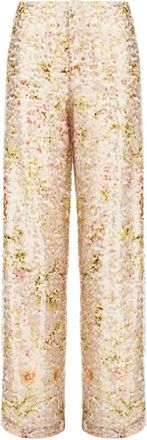 Alberta Ferretti Femme, Pantalons, Beige, Taille: 40 FR Wide Pantalons