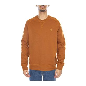 Timberland Homme, Sweatshirts et sweats &agrave; capuche, Brun, Taille: S SweaT-shirt ras du cou &agrave; envers bross&eacute;