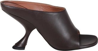 Amina Muaddi Femme, Chaussures, Brun, Taille: 38 1/2 EU Uma Slipper 90