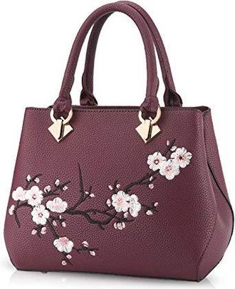 Nicole & Doris NICOLE&DORIS Mode Loisir élégant Femme Sacs à Main Bandoulière Sacs portés Main Sacs portés épaule Imperméable Durable Doux PU Violet