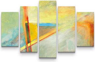 Paul Sinus Art Leinwandbilder | Bilder Leinwand 160x100cm kunstvolles abstraktes Gemälde