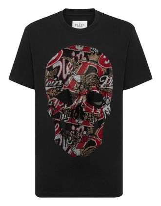 Philipp Plein Round Neck T-Shirt Skull Stones