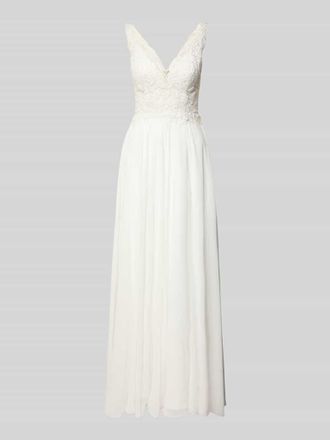 Mascara Brautkleid mit floralem Stitching