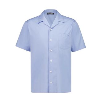 Dolce & Gabbana Hawaii Baumwollhemd - - Shirts - Herren - Blau - L