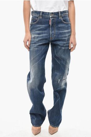 Dsquared2 ICON Stretch Denim SAN DIEGO Jeans with Metal Detail 24cm size 44